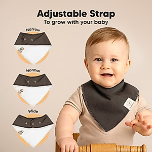 KeaBabies 8-Pack Baby Bandana Drool Bibs – Stylish Unisex Bandana Bibs - Super Absorbent Bandana Drool Bibs – Gentle Teething Bibs for Infants - Cotton Baby Bib