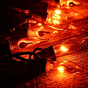 Pallerina Flicker Flame Light Bulbs, Flicker Flame Shaped Light Bulbs, Flickering Orange Glow Replacement Bulbs E12 Flame Candelabra Light Bulbs, 12 Pack, 1 Watt