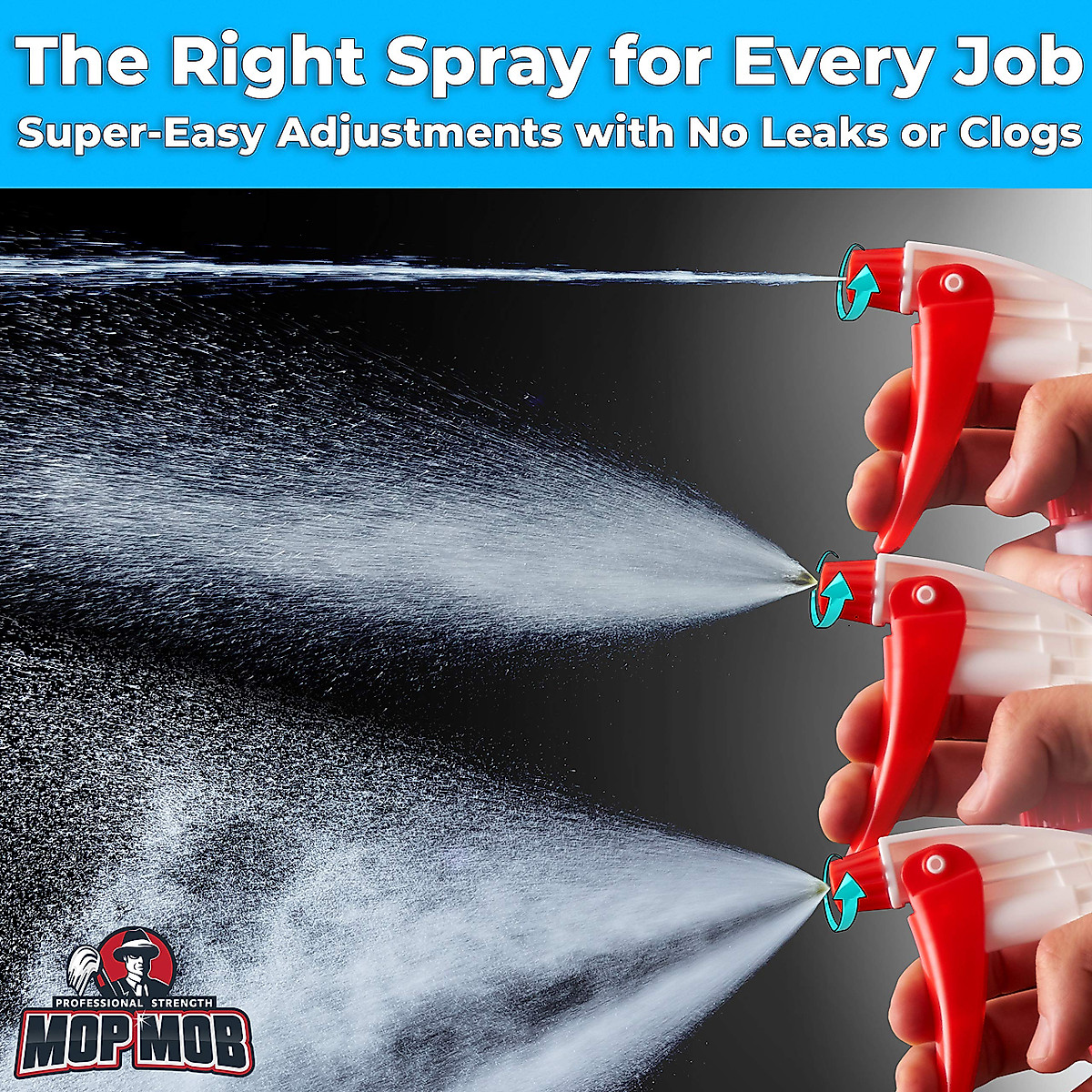 Extra Safe, Bilingual MSDS Spray Bottles 3 Pack. Large, Empty 32 Oz Bottle Perfect for Professional Cleaning Solutions, Sanitizers or Household Cleaners. Best Heavy Duty Plastic Bottle With Data Sheet