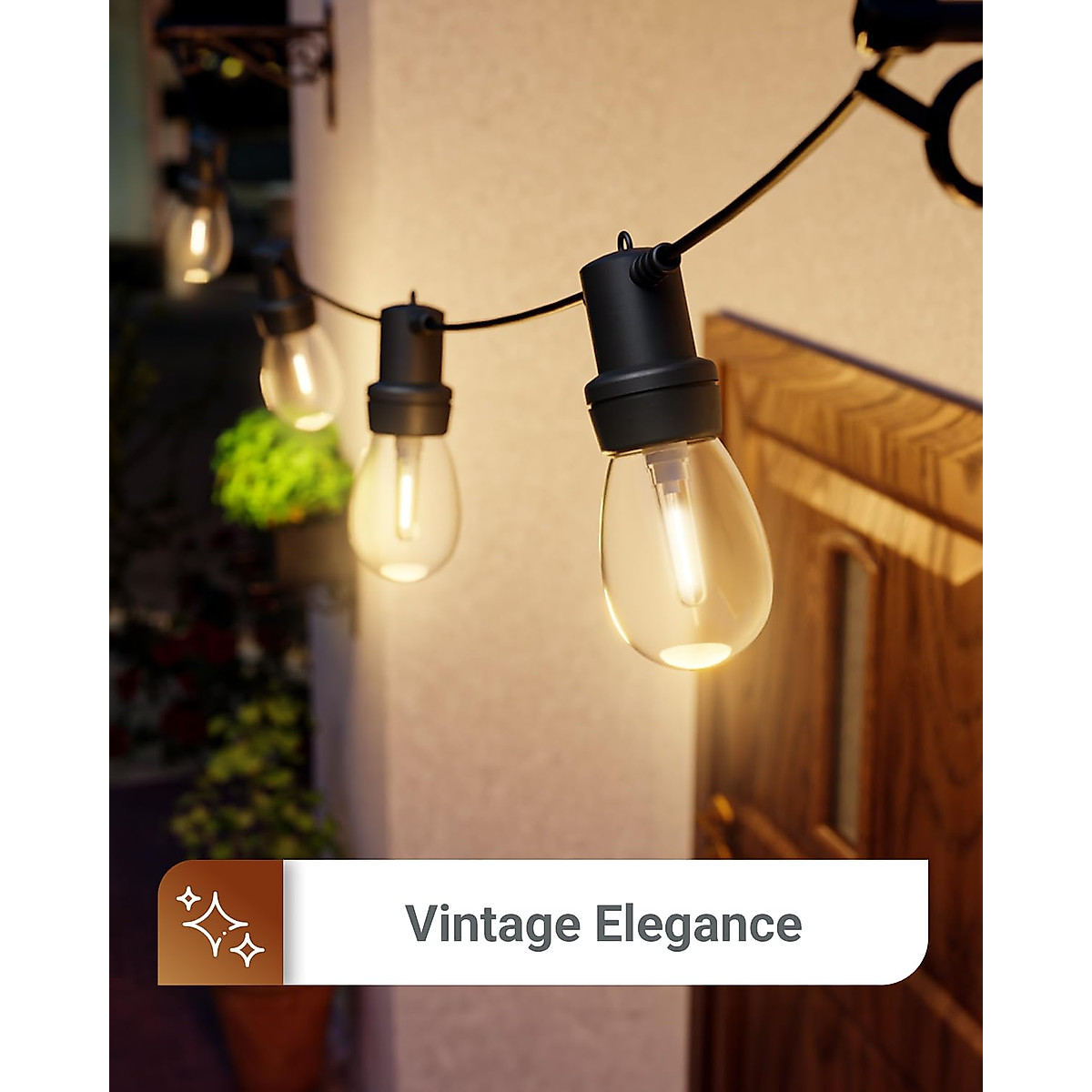 Sunco 12 Pack S14 LED Patio String Light Replacement Bulbs for Outdoors, 1W=4W, 2700K Soft White, Non-Dimmable, 50 Lumens, 2-Prong G5 Base, Wet Rated ETL