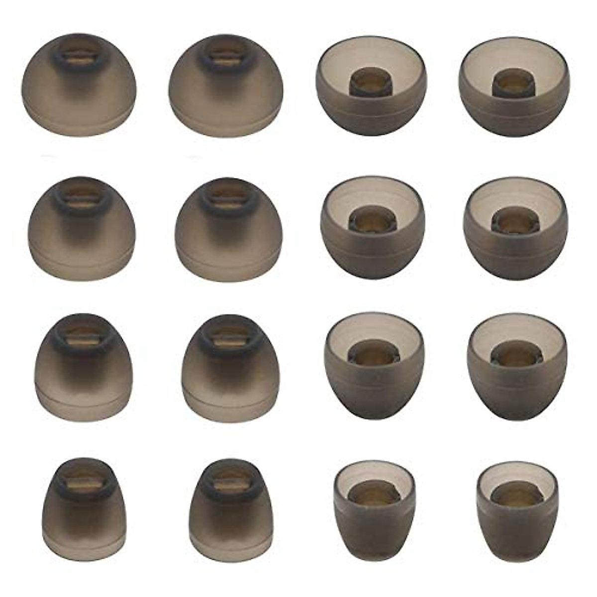 Rayker Replacement Eartips for Momentum True Wireless 2, Noise Isolation Comfort Silicone Tips, in Ear Canal, XS/S/M/L Size Included, 8 Pairs, Momentum Wireless2 (Gray)