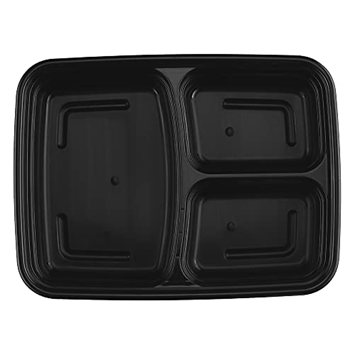 TIYA Takeout Food Containers - 33 oz Bulk 150 Pack with Lids - Plastic Compartment Storage To-Go Boxes - Reusable, Microwavable, Dishwasher Safe - Leak Proof for Restaurants and Meal Prep