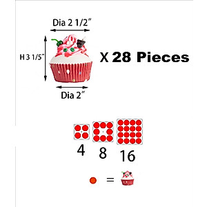 YestBuy 3 Tier Cupcake Stand, Cake Stand, Acrylic Cupcake Tower Stand, Premium Cupcake Holder for 28 Cupcakes, Display for Pastry Wedding Birthday Party (4" Between 2 Layers)