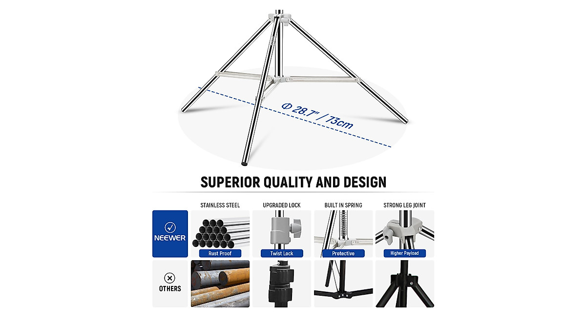 NEEWER 75" Light Stand - Adjustable & Durable