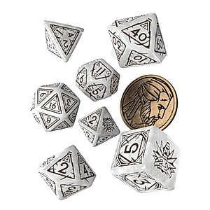 Q-Workshop Witcher Dice Set. Geralt - Q-Workshop White Wolf