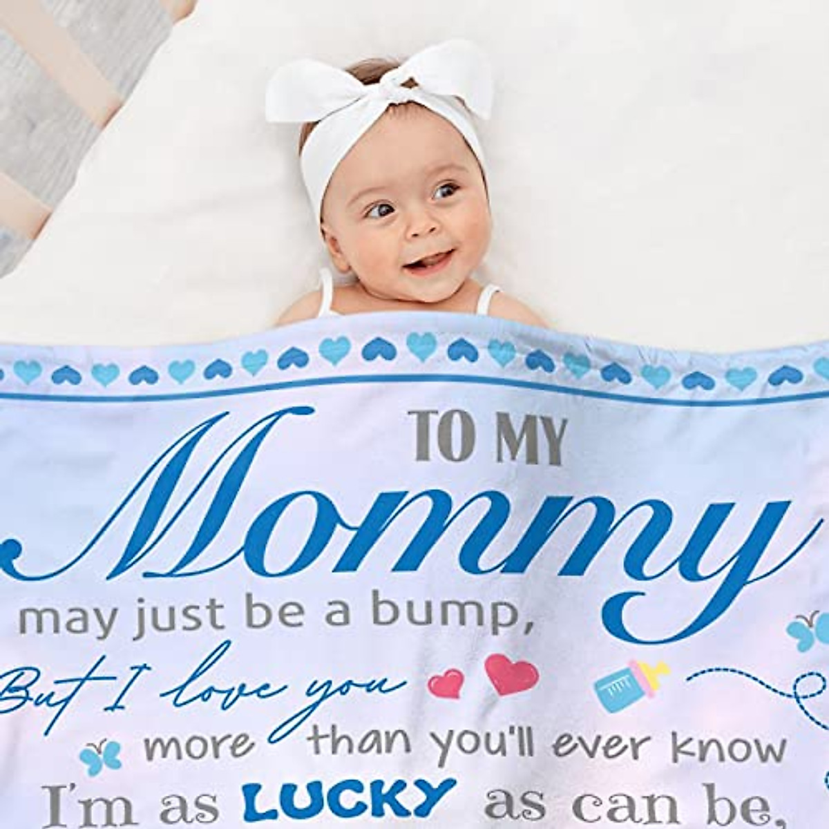 New Mom Gifts for Women After Birth, Gifts for New Mom Mothers Day, Pregnant Mom Gifts, Baby Gender Reveal Gift Ideas, Mom to be Gifts for 1st Time Mom, Gifts for Christmas Throw Blanket 60x50 Inch