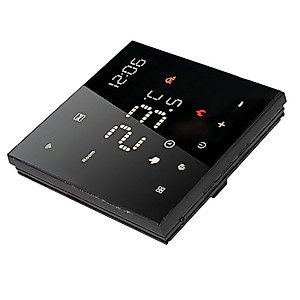 Household Thermostat, Mobile Phone Control Touch Screen 7-Day Programmable High Smart Thermostat Practical Flame Retardant 100-250VAC for Room (3A Water Floor Heating Wall