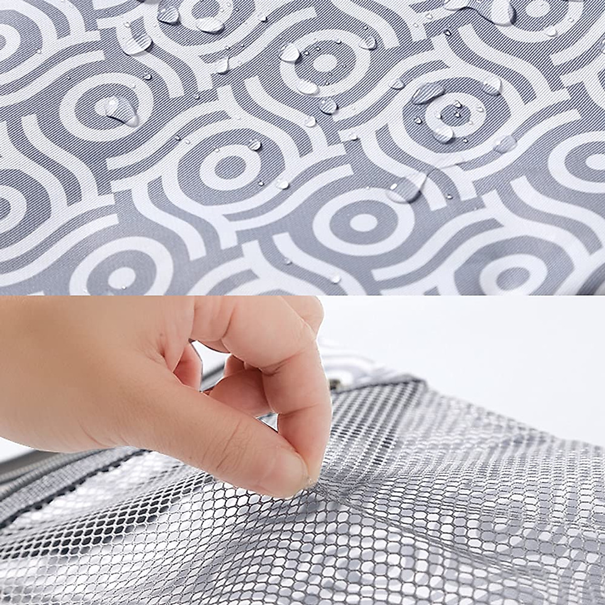 MOMIGO Wet Dry Bags for Baby Cloth Diapers - Reusable, Washable for Stroller, Diapers, Toiletries, Travel Bags, Beach, Pool, Gym Bag with Two Zippered Pockets (Grey)