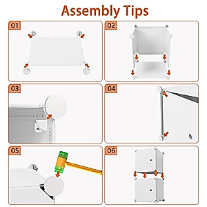 GIMTRR 8-Cube Closet Organizer, White, Portable Storage System, 30 x 30 x 30cm