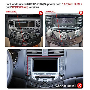 MekedeTech Android 11 Car Radio Player 10.1 inch Touch Screen Navigation System for Honda Accord 7th 2002 2003 2004 2005 2006 2007 Head Unit Support WiFi DVR Rear View Bakcup Camera
