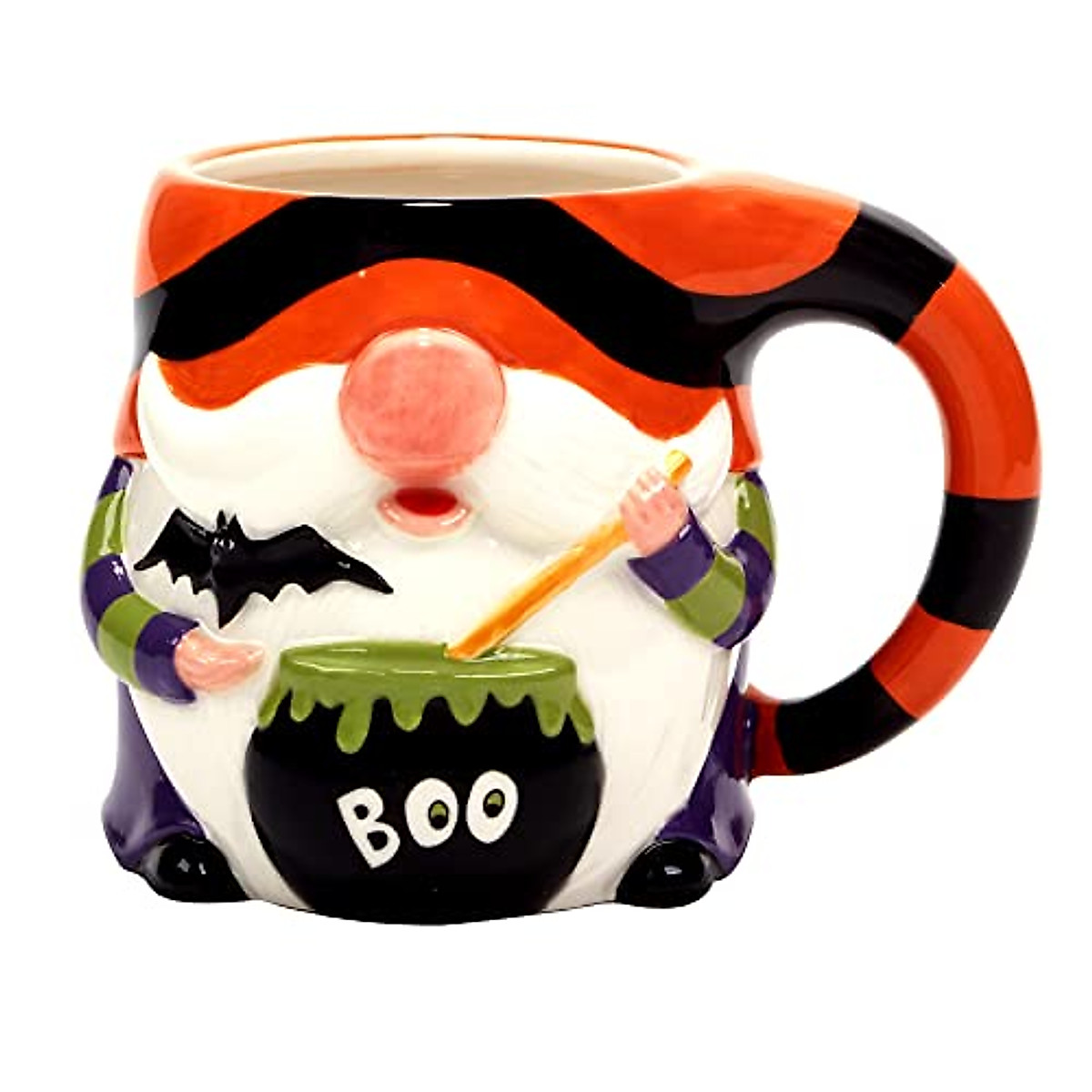 Certified International Halloween Gnomes 18 oz. 3-D Mugs, Set of 4, Multicolor
