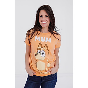 Bluey Mum Adult Womens Graphic T-Shirt Chilli Large