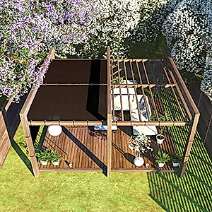 ColourTree 5' x 50' Brown Fence Privacy Screen Windscreen Cover Fabric Shade Tarp Netting Mesh Cloth - Commercial Grade 170 GSM - Cable Zip Ties Included - We Make Custom Size