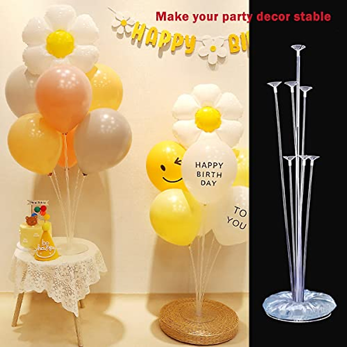 Balloon Stand Base,4 Pack Reusable Weight Bearing Bag for Table Balloon Stand,2.8 Lb Max Each