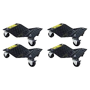 HPDMC 6000lbs Capacity Tire Dolly Wheel Dolly Car Tire Stakes丨4 Pack丨Black