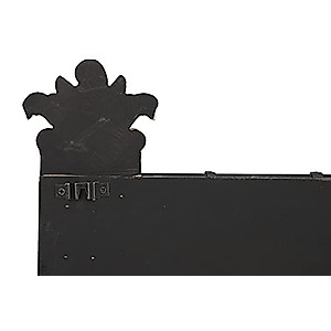 Deco 79 Metal 7 Hangers Wall Hook, 33" x 6" x 13", White