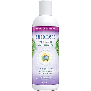 Auromere Ayurvedic Pre-Shampoo Conditioner - Vegan, Cruelty-Free, Non-GMO, Moisturizing, Paraben-Free, Sulfate-Free Hair Oil for All Hair Types (7 fl oz)