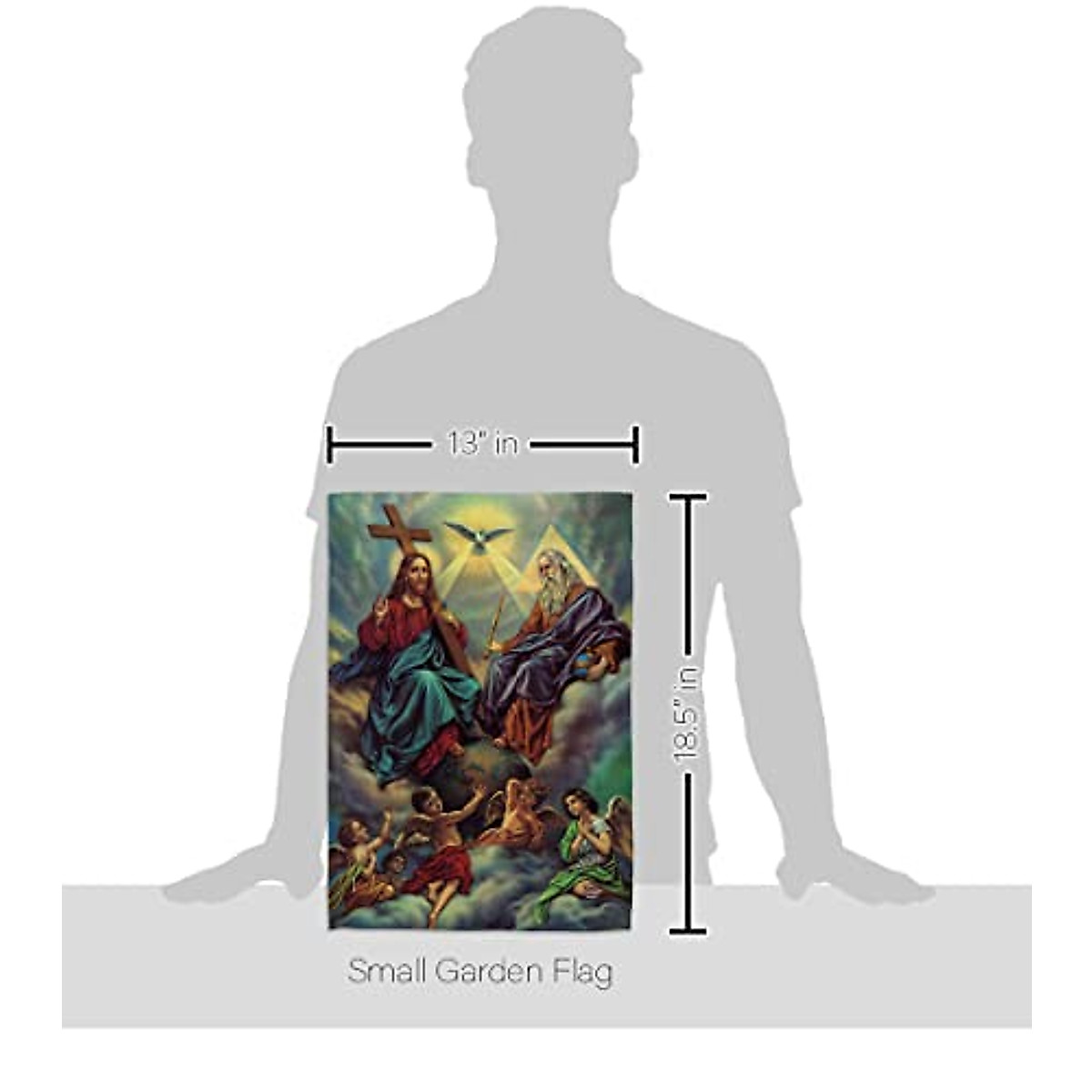 Ornament Collection The Holy Trinity Garden Flag Religious Faith Hope Grace Peace Dove Christian Religion Easter House Decoration Banner Small Yard Gift Double-Sided, Made in USA