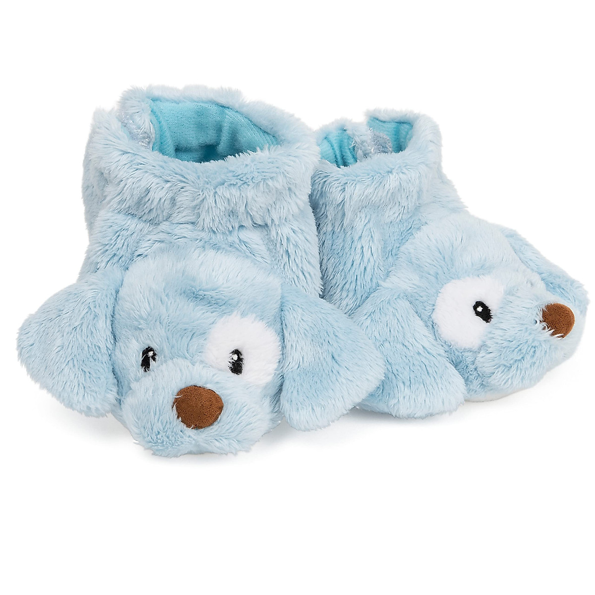 Baby GUND Spunky Puppy Rattle Booties Plush Baby Infant Shoes, Blue, One Size Fits All