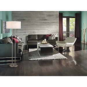 Adesso 4016-22 Duet 62" Floor Lamp, Satin Steel, Smart Outlet Compatible