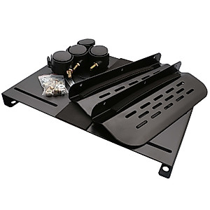 IO Crest Mobile Desktop Tower Computer Metal Floor Stand Rolling Caster Wheels with Tall Support Walls and Adjustable Width from 5" to 13"