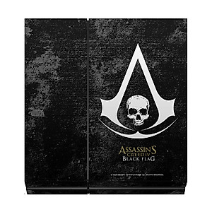 Head Case Designs Officially Licensed Assassin's Creed Grunge Black Flag Logos Vinyl Sticker Gaming Skin Case Cover Compatible With Sony PlayStation 4 PS4 Console