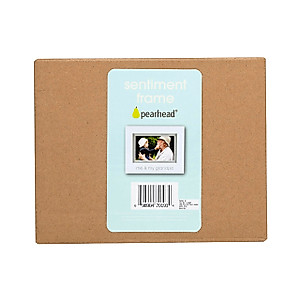 Pearhead Me and My Grandpa Sentiment Baby Picture Frame, Baby Keepsake Photo Frame, Gender-Neutral Baby Nursery Décor, Grandparents Gift, White