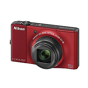 Nikon Coolpix S8000 14.2 MP Digital Camera with 10x Optical Vibration Reduction (VR) Zoom and 3.0-Inch LCD (Red)
