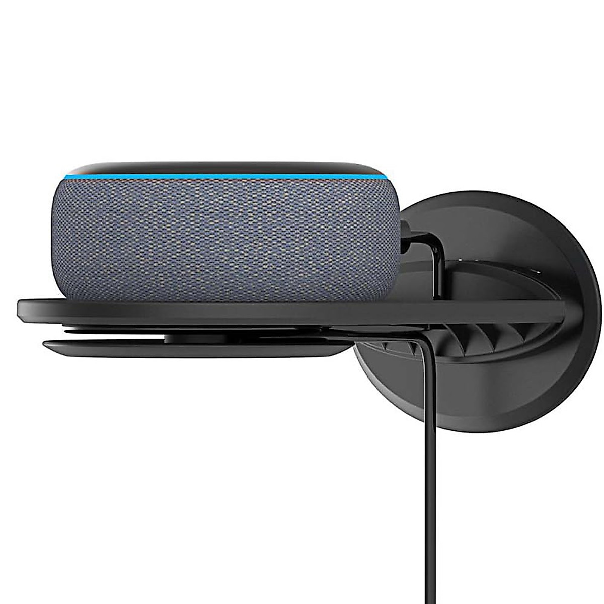 Compatible with Amazon Echo Pop Holder Echo Pop Stand Mount Echo Pop Wall Mount with Integrated Cable Management, No Screws Required, Speaker Accessories Rack (Echo Pop, White, A335), 1 piece