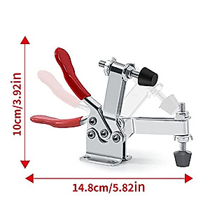 5pack Hold Down Toggle Clamps Woodworking,201B Clamps for Woodworking,Vertical Clamp,Cam Clamp Quick Release Toggle Clamp for CNC Hold Down Clamps,200Lbs Heavy Duty Toggle Clamp for T Track Cam Action