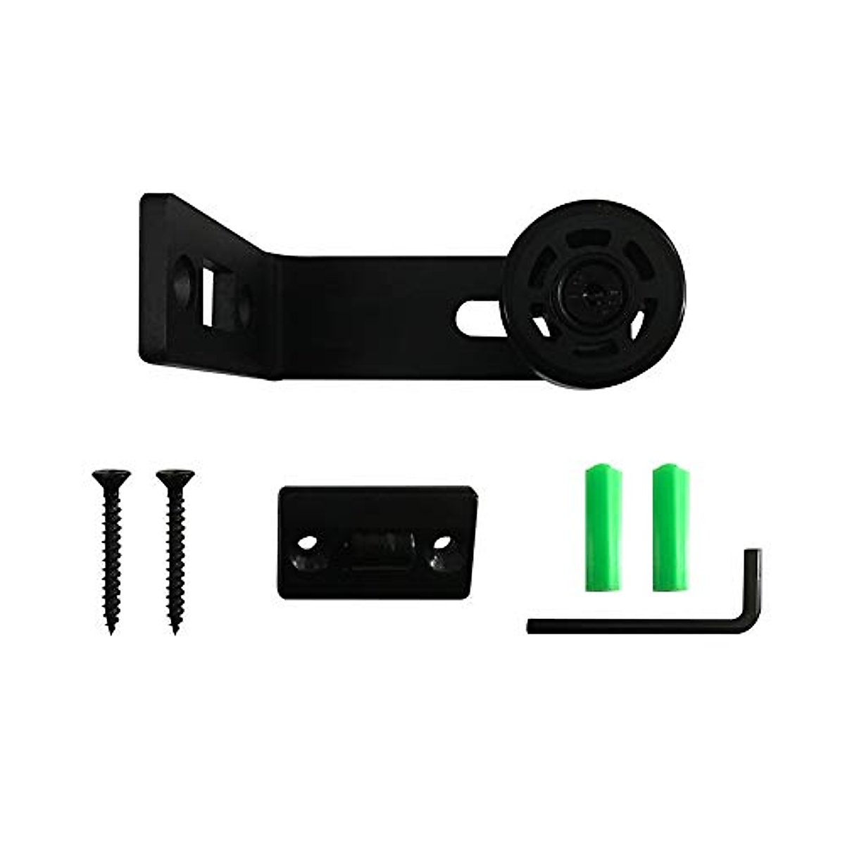 TSMST Sliding Barn Door Floor Guide, Wall Mounted Adjustable Roller Floor Guide, Smoothly and Quietly Bottom Guide for Sliding Door