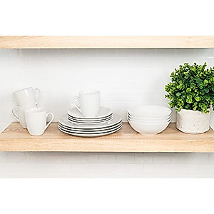 10 Strawberry Street Simply Coupe 16 Piece Dinnerware Set, White - SM-1600-CP-SW