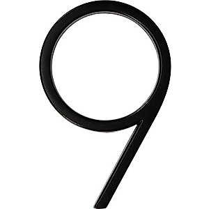Distinctions 844719 Black Upgraded 5" Floating House Number 9