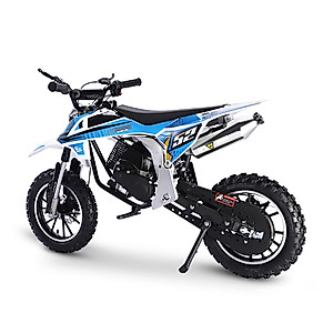 Aluminum Frame 52CC 2-Stroke Kids Dirt Off Road Mini Dirt Bike, Gas Motorcycle for Age 8 and Up (Not CA Compliant)
