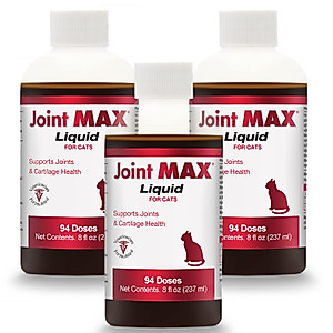 Joint MAX Liquid for Cats - Vitamins, Minerals, Antioxidants - Glucosamine, Chondroitin - Supports Joints and Cartilage Health, Chicken Flavor - Veterinarian Formulated - 24 fl oz