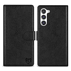 ZZXX Samsung Galaxy S23 Wallet Case with [RFID Blocking] Card Slot Kickstand Magnetic Closure Leather Flip Fold Protective Phone Case for Samsung Galaxy S23 Case Walle(Black-6.1 inch)