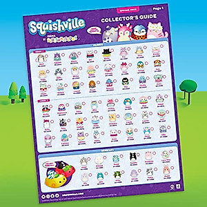 Squishville by Original Squishmallows Summer Squad - 2-Inch Anastasia, Aziza, Brenda, Suneetha, Carlito, & Carlos Plush - Toys for Kids