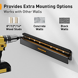 Perlegear Studless TV Wall Mount for Most 24-55 Inch TVs up to 100 lbs, No Stud TV Mount, Drywall TV Bracket with Max VESA 400x400mm, No Drill, Easy Install, Low Profile, PGMT7