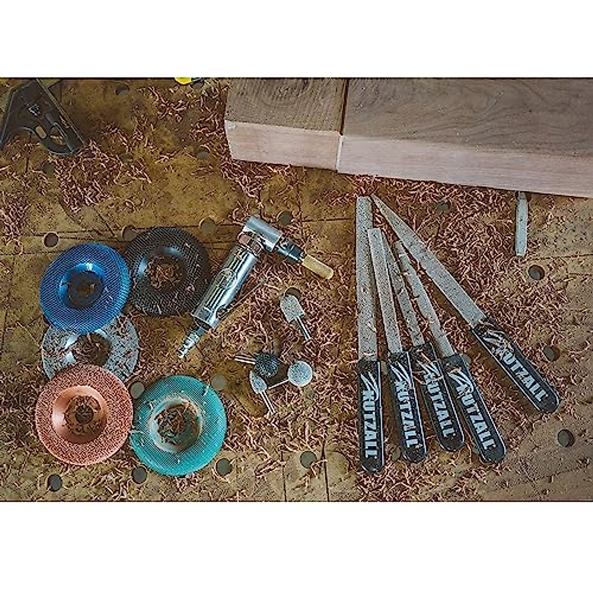 Kutzall Extreme Cylinder Burr, 1⁄8" Shaft, Very Coarse - Woodworking Attachment for Dremel, Foredom, DeWalt, Milwaukee. Abrasive Tungsten Carbide, 1⁄4" (6.3mm) Dia. X 1⁄2" (12.7mm) Length, CX-14-EC