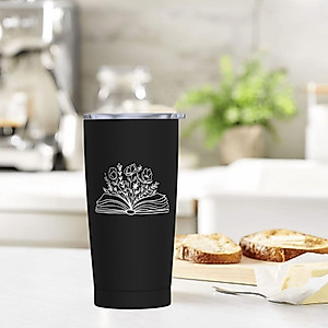 Yipaidel Floral Book 20 OZ Stainless Steel Vacuum Insulated Tumblers Lids Mug, Inspirational Gifts for Sister Best Friends Coworkers, Mothers Day Christmas, Gifts for Mom From Daughter