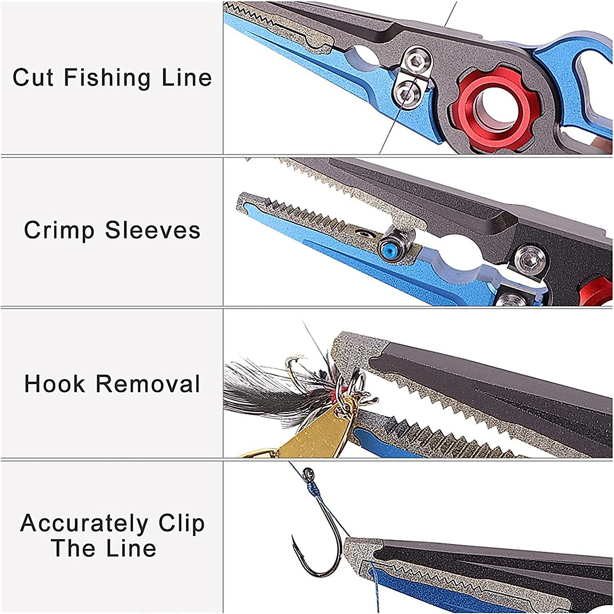 FRAHS Fishing Pliers, Aluminum Alloy Fishing Gear, Fishing Tools & Accessories Fishing Gifts for Men
