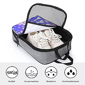 Frcavbin Tie Die Swirl Kaleidoscope Travel Shoe Bag Shoes Carrier with Handle and Zipper Foldable Shoe Puches Organizer for Home storage School starts