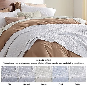 Bedsure California King Quilt Set - Lightweight Summer Quilt Cal King - White Bedspreads California King Size - Bedding Coverlets for All Seasons (Includes 1 Quilt, 2 Pillow Shams)