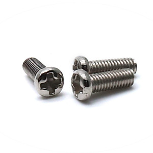 Xiaoyztan 100 Pcs M3x8mm 201 Stainless Steel Phillips Pan Head Machine Screw Bolt Full Thread Plain Finish Fastener