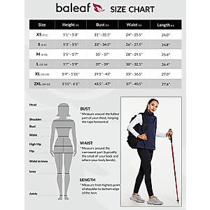 baleaf Women's Lightweight Vest Softshell Sleeveless Jacket Windproof Stand Collar with Zipper Pockets Running Hiking Golf Navy Blue L