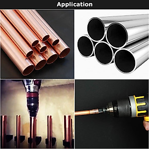 DIRBUY 6PCS Swadge Tool HVAC Air Conditioner Copper Pipe Tube Expander with 1/4", 3/8", 1/2", 5/8", 3/4", 7/8", Bits Swaging Tool Drill Bit Set