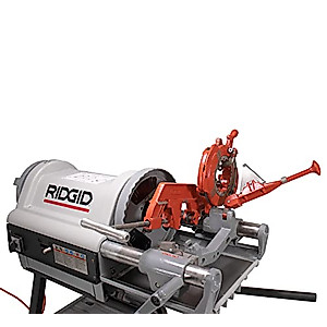RIDGID® 1224 Pipe Threader 26092 with Dies Die Heads Universal Cart & Oil (Renewed)