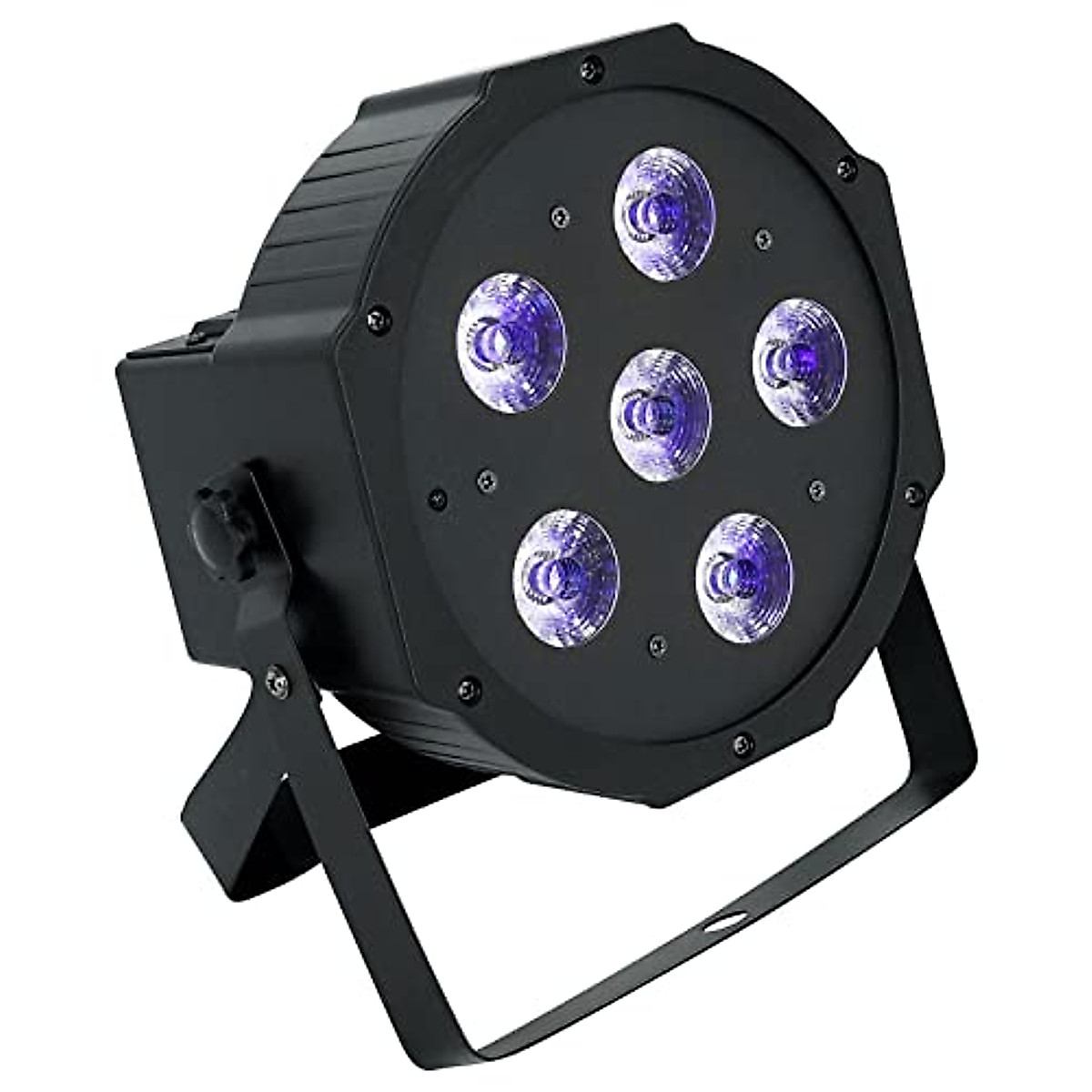 Rockville Battery PAR 61 Black RGBWA+UV Rechargeable Stage Wash Light, DMX Control, Sound Activated, Includes Remote, Up to 18 Hours Battery Life, Perfect for DJ Events, Parties,
