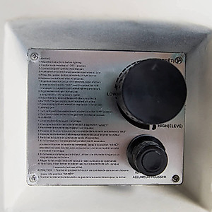 Bluegrass Living HF26900AA Carlisle Propane Fire Pit Table for Patio and Deck Use, MGO Construction, Includes Glass Beads and Protective Cover, 26 Inches, White