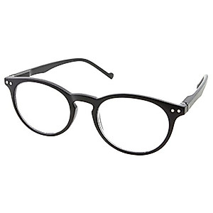 Wise Eyewear High Magnification Power Strong Reading Glasses Readers +4.00 to +6.00 (Black, 4.50)